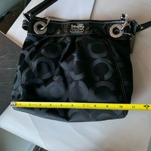 Coach | Bags | Coach Poppy Canvasleather Black Purse | Poshmark